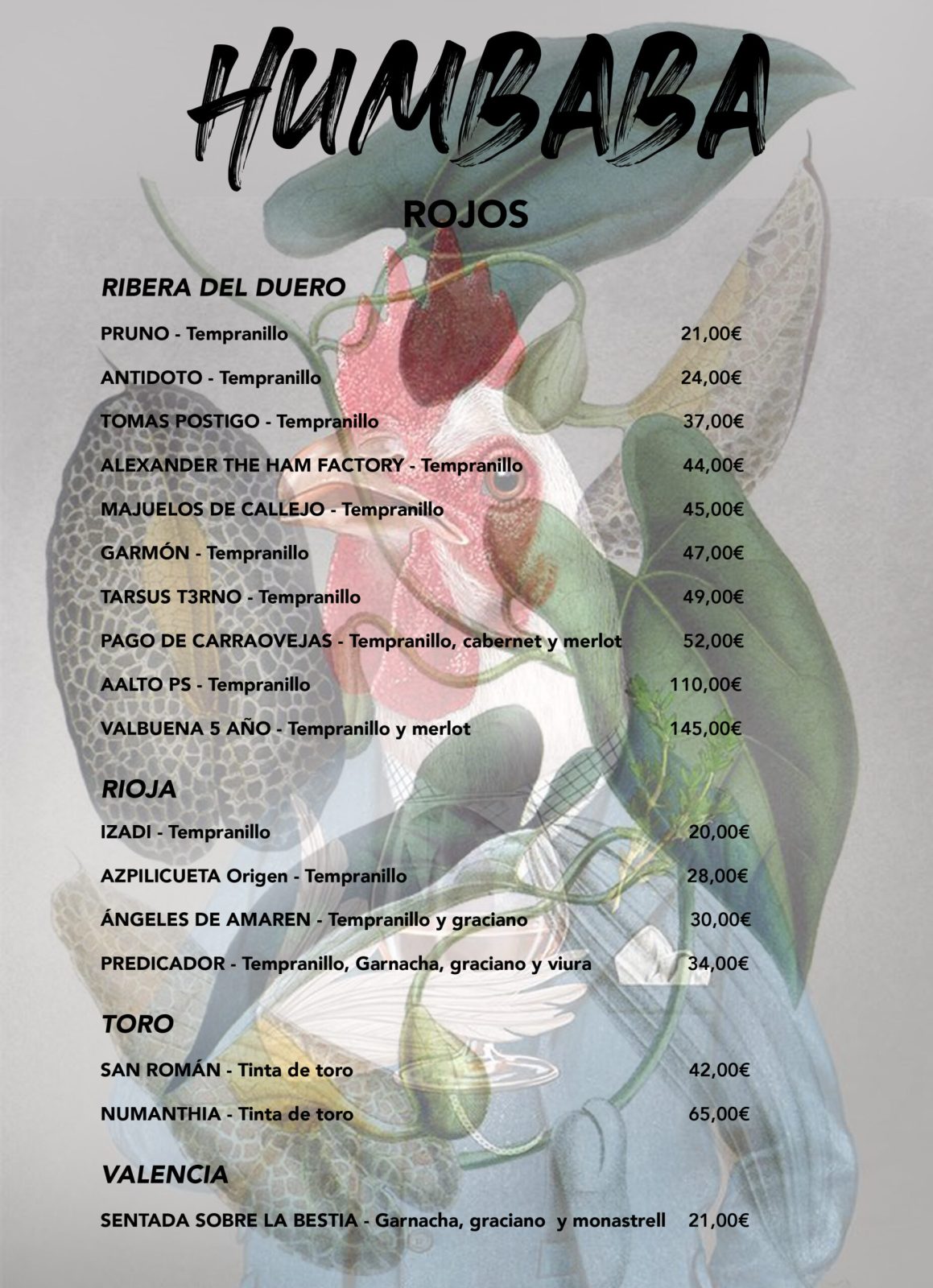 Carta ES - HUMBABA RESTAURANT